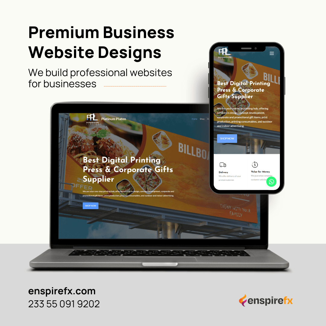 Platinum Platen Website Design & Development - EnspireFX Portfolio