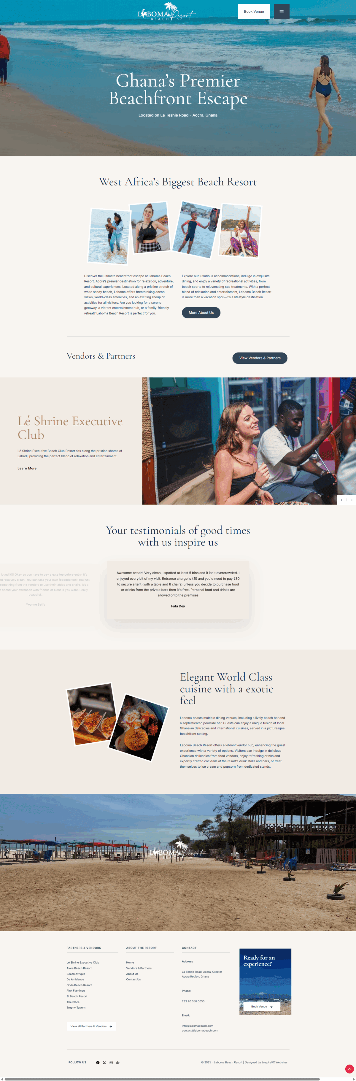Laboma Beach Resort Website Design & Development – EnspireFX Portfolio